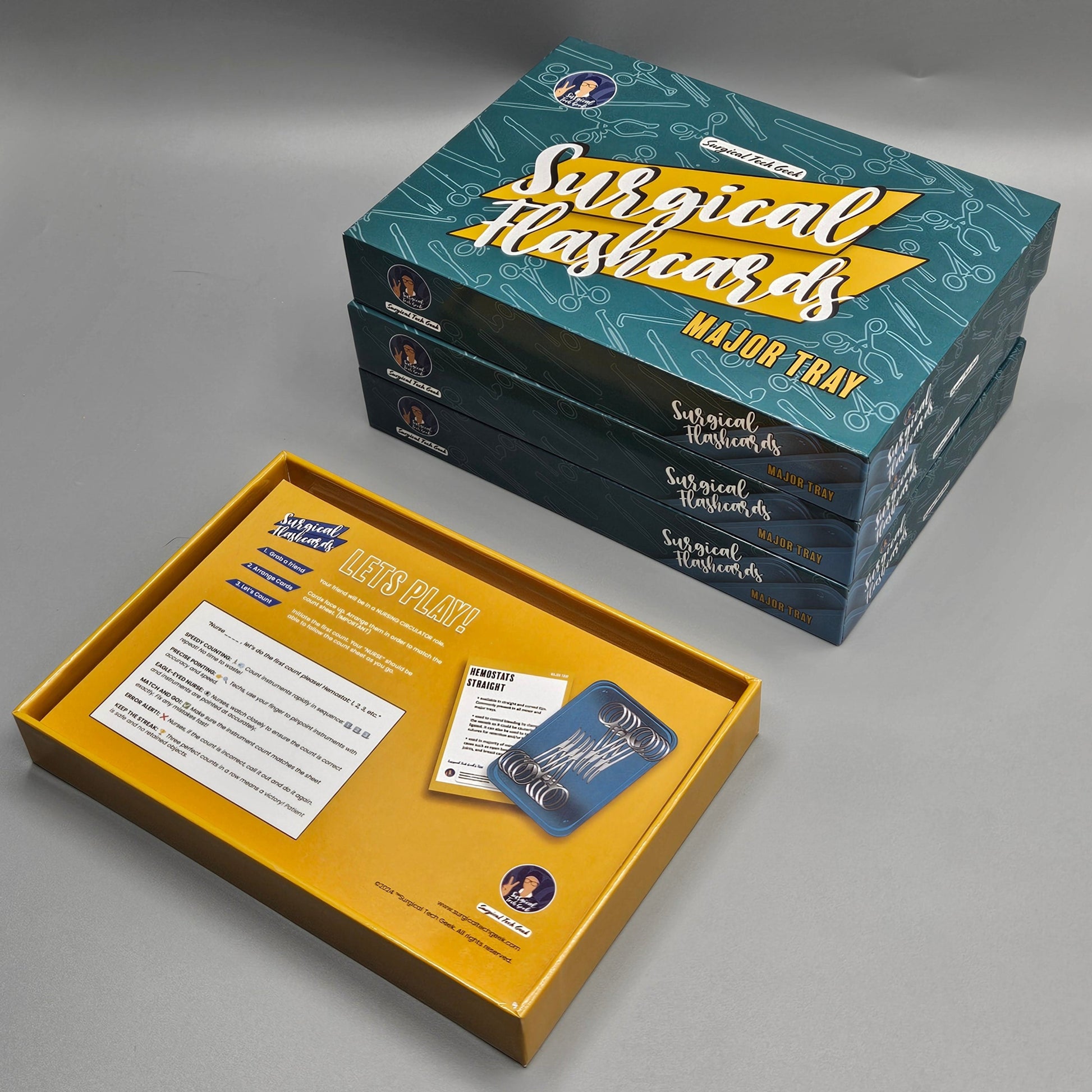 (NEW) Surgical Flashcards- Major Tray – Surgical Tech Geek